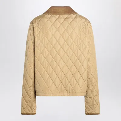 Burberry Beige Quilted Jacket In Neutral | ModeSens
