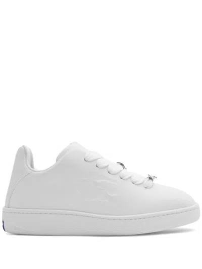 Burberry Box Sneaker In Leather In White | ModeSens