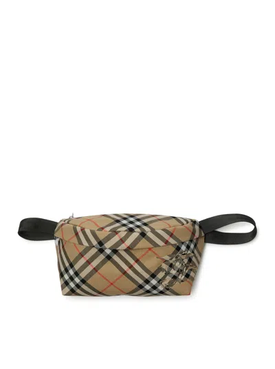 Burberry Check Pouch In Nude & Neutrals | ModeSens