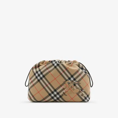 Burberry Check Pouch In Sand | ModeSens