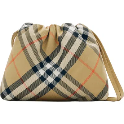 Burberry Check Pouch In Sand | ModeSens