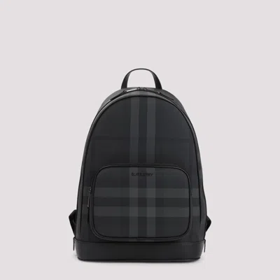 Burberry Dark Grey Check Small Backpack | ModeSens