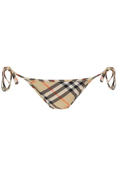Burberry Ered Checkered Bikini In Beige | ModeSens