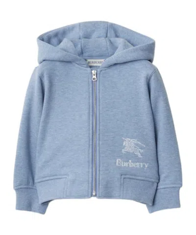 Burberry Logo-embroidered Short Set In Light Blue Mixed Colors | ModeSens