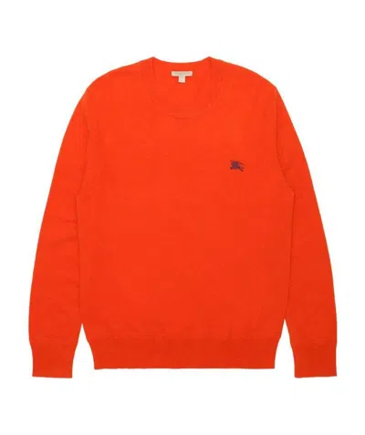 Burberry Logo Round-neck Pullover In Orange | ModeSens