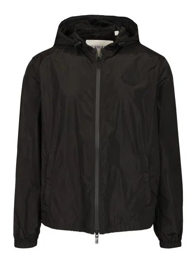 Burberry Men Knight Stamp Nylon Jacket In Black | ModeSens