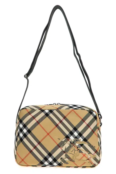 Burberry Men 'check' Crossbody Bag In Cream | ModeSens