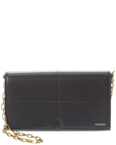 Burberry Snip Leather Wallet On Chain In Black | ModeSens