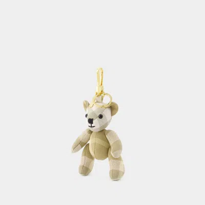 Burberry Thomas Charm Key Chain - - Synthetic - Beige In Tan | ModeSens