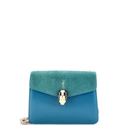 Bvlgari Serpenti Forever Square Shoulder Bag Leather And Stingray Small ...