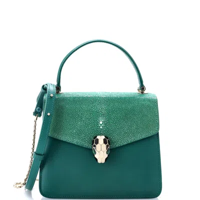 Bvlgari Serpenti Forever Top Handle Bag Leather And Stingray Small In ...