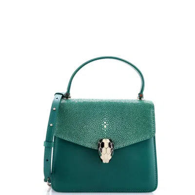 Bvlgari Serpenti Forever Top Handle Bag Leather And Stingray Small In ...