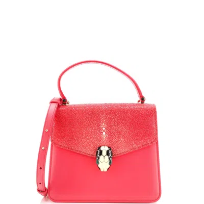Bvlgari Serpenti Forever Top Handle Bag Leather And Stingray Small In ...