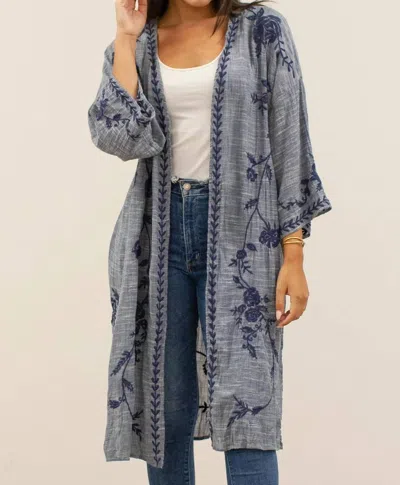 Caite & Kyla Danica Jacket In Dark Indigo In Grey | ModeSens
