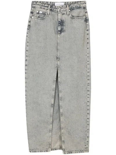 Calvin Klein Jeans Est.1978 Denim Maxi Skirt In Blue | ModeSens