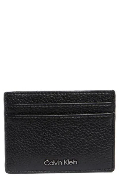 Calvin Klein Logo Paque Card Case In Black | ModeSens