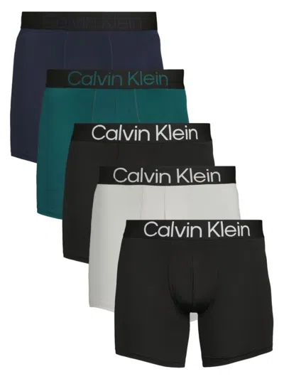 Calvin Klein Men's 5-pack Logo Boxer Briefs In Neutral | ModeSens