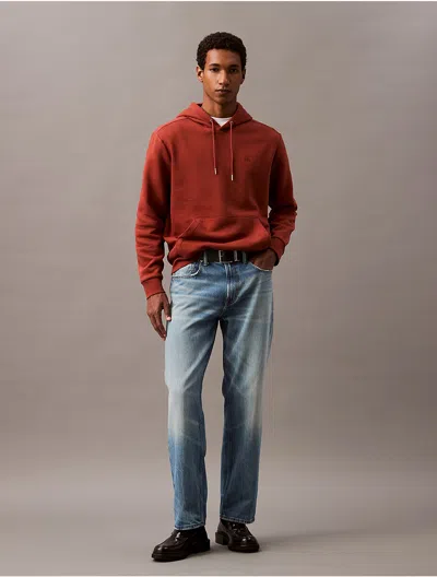 Calvin Klein Men's Archive Logo Fleece Hoodie In Rusted Root | ModeSens