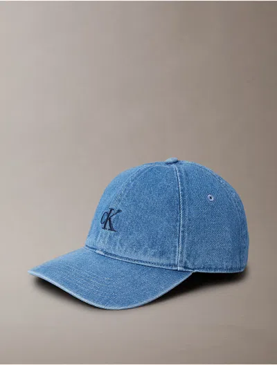 Calvin Klein Men's Denim Compact Monogram Logo Baseball Cap In New Blue ...