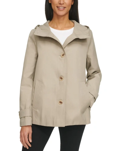 Calvin Klein Women's Hooded Water-resistant Jacket In Fennel | ModeSens