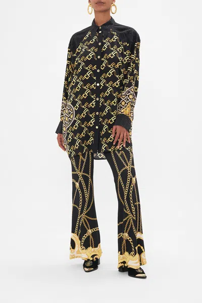 Camilla Long Line Shirt With Yoke And Button Detail Tether Me Not In ...
