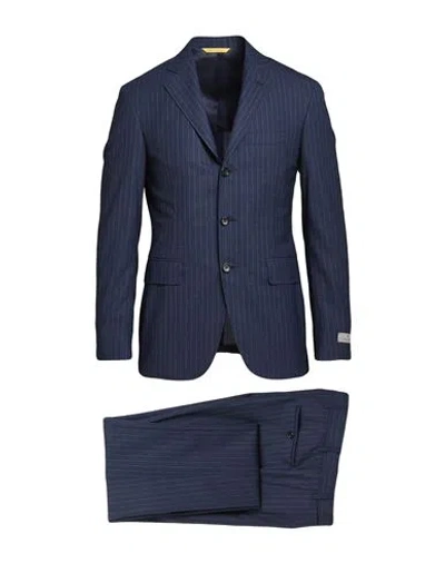 Canali Man Suit Navy Size 40 Wool | ModeSens