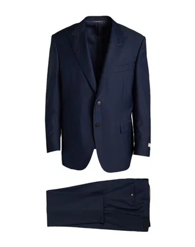 Canali Man Suit Navy Size 46 Wool | ModeSens