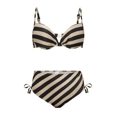 Carando Women's Black / Gold Namibia Bikini With Exclusive Print In ...