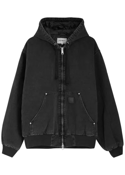 Carhartt Wip Og Active Rivet Hooded Denim Jacket In Black | ModeSens