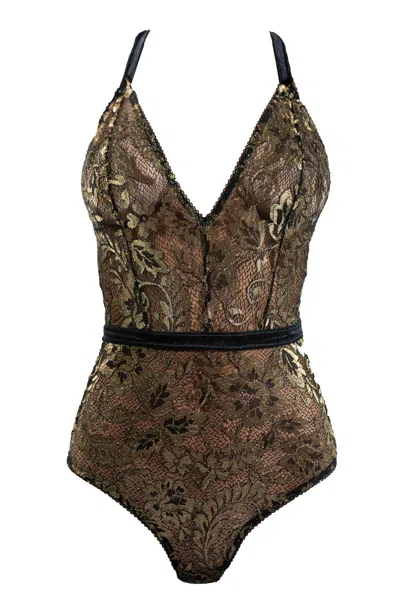 Carol Coelho Women's Royalty Metallic Gold Bodysuit | ModeSens