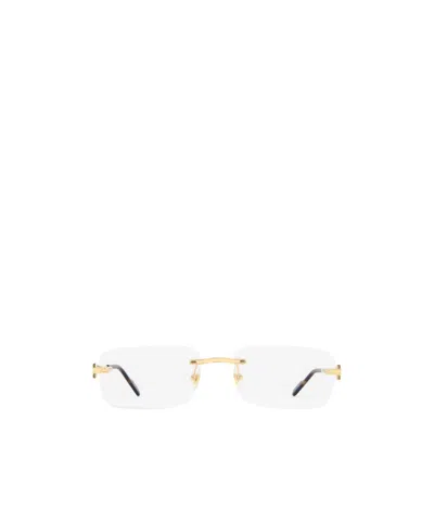 Cartier Rectangle Frame Glasses In White | ModeSens