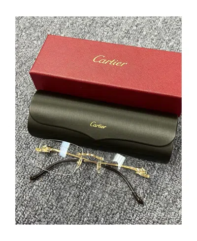 Cartier Rimless Square Frame Glasses In Multicolor | ModeSens