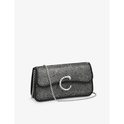 Cartier Panthere De Glass-beaded Mini Bag In Silver & Black | ModeSens
