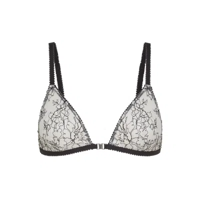 Carvaro Women's Black / White Miss Vitti Lace Triangle Bra In Black ...