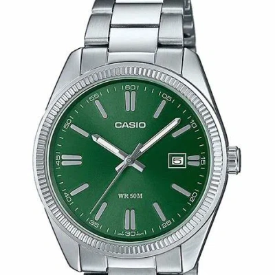 Casio & Vintage Casio Mtp-1302pgc-3avef Men's Analog Watch – Green Dial ...