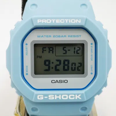 Pre-owned Casio G-shock Dw-5600sc-2jf Blue Digital Men's Watch In Box ...