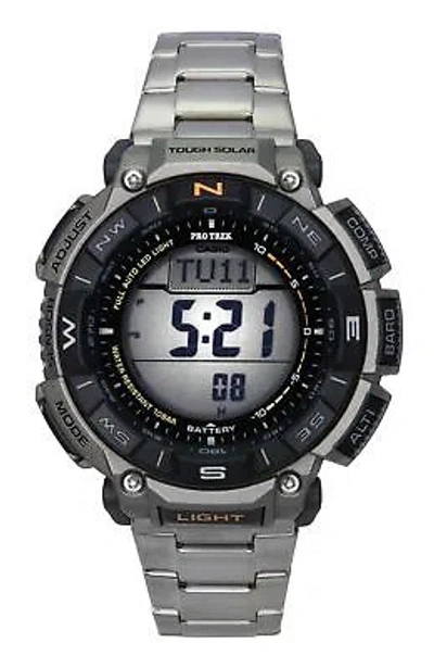 Pre-owned Casio Pro Trek Digital Altimeter Backlight Compass Prg-340t-7 ...