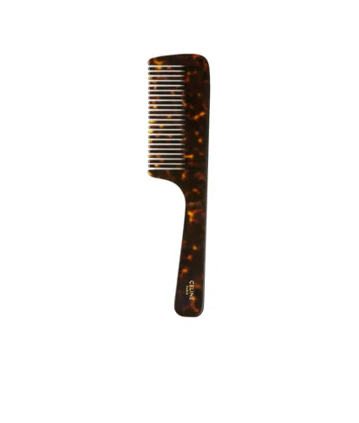 Celine Hair Comb With Handle Logo In Black | ModeSens