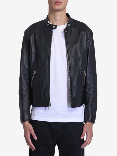 Celine Lambskin Biker Jacket In Black | ModeSens