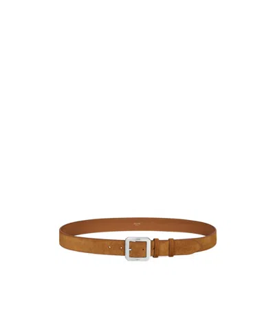 Celine Logo Belt In Brown | ModeSens