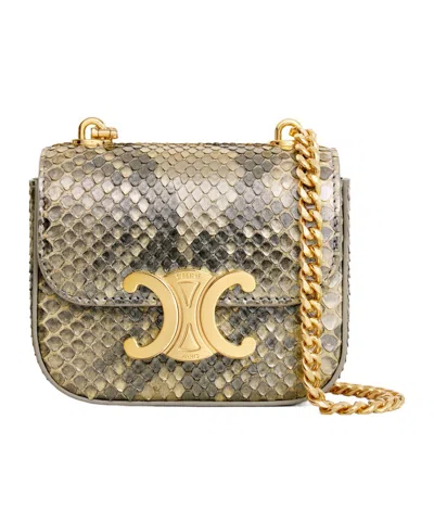 Celine Mini Chain Claude In Pearly Python In Nude | ModeSens