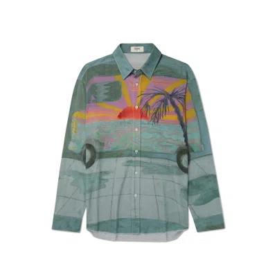 Celine Printed Shirt Men In Green | ModeSens
