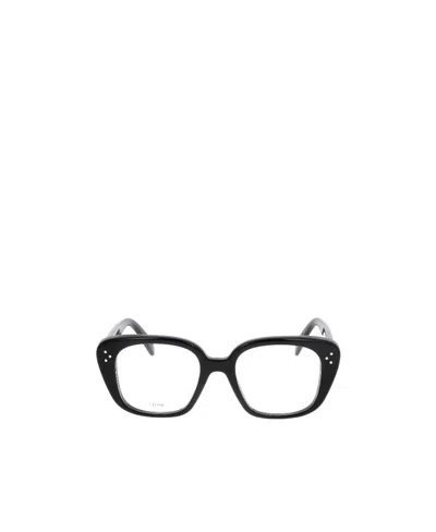 Celine Square-frame Oversized Glasses In Black | ModeSens