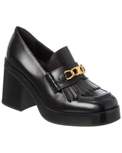 Celine Tess Leather Loafer In Black | ModeSens