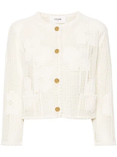 Celine Women Crochet Cardigan In Multicolor | ModeSens