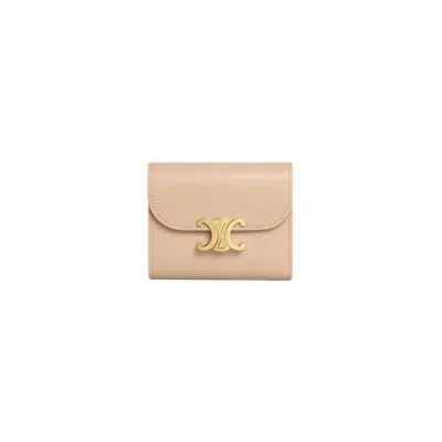 Celine Women's Triomphe Small Flap Wallet In Beige | ModeSens