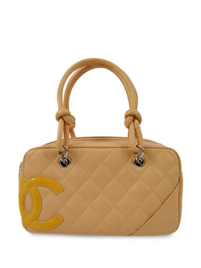 Pre-owned Chanel 2006 Cambon Line Tote Bag In Neutrals | ModeSens