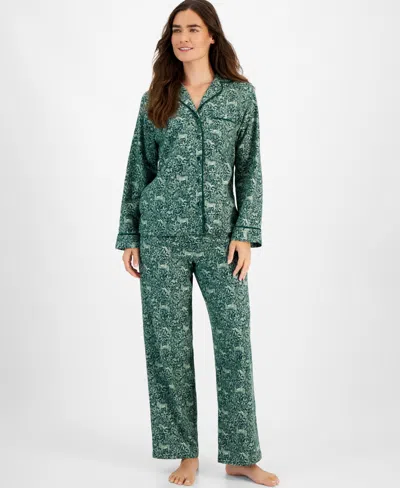 Charter Club Women's 2-pc. Cotton Flannel Packaged Pajamas Set, Created ...