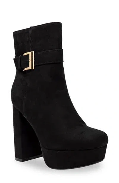 Chase & Chloe Chase And Chloe Chunky Platform Bootie In Black Suede ...