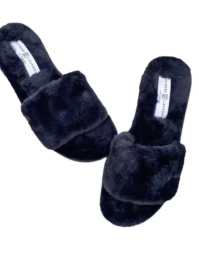 Chinese Laundry Women's Snuggled Me Up Slippers In Black In Blue | ModeSens